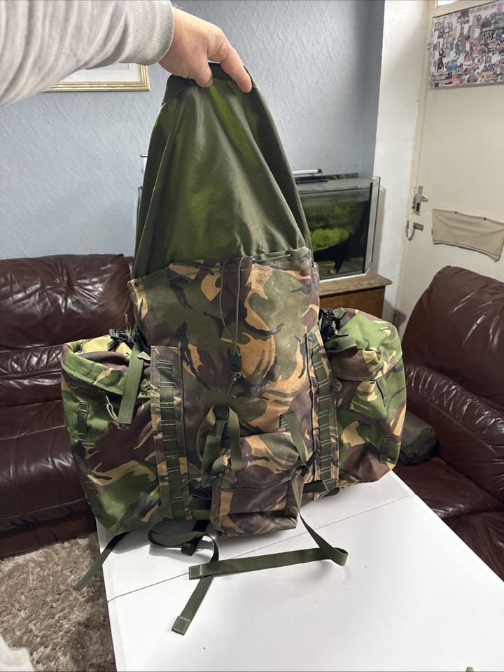 British Army Issue Rucksack + Frame Short Convoluted Back DPM + Side ...