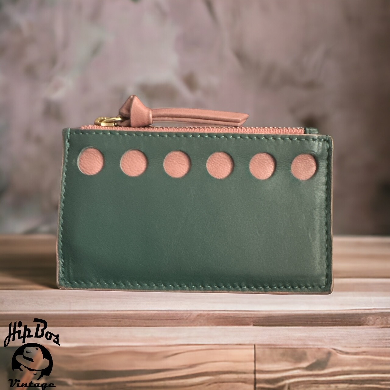 Boden Womens Soft Leather Card Wallet Holder Pouch Green Pink | eBay UK