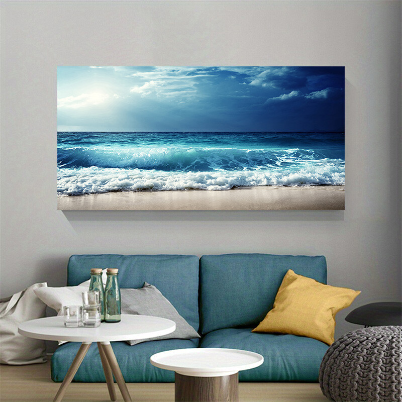 Sea Beach Landscape Posters Prints Canvas Painting Canvas Wall Art Wall ...