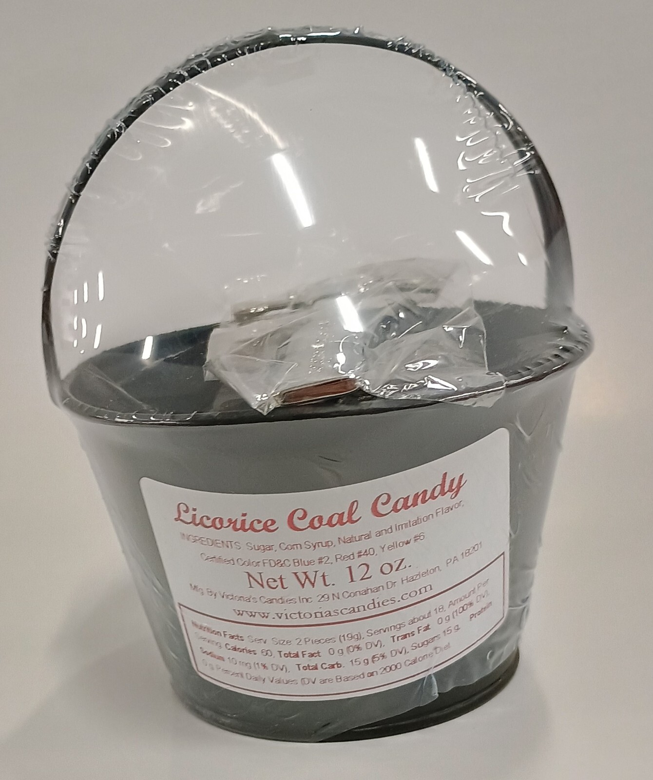 Christmas Coal Buckets Licorice Hard Candy Candies 1 Bucket | eBay
