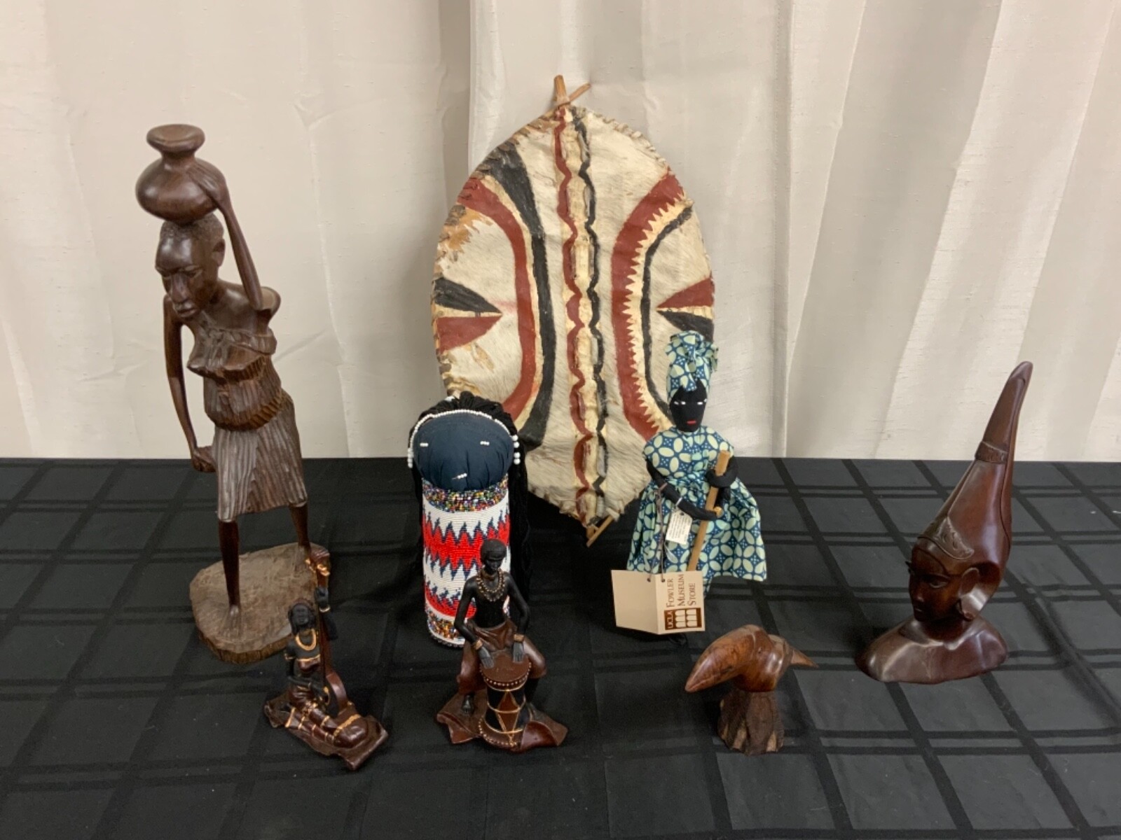 African Figurines, Doll & Ceremonial Tribal Kid Shield Lot of 8 (RSH111 ...
