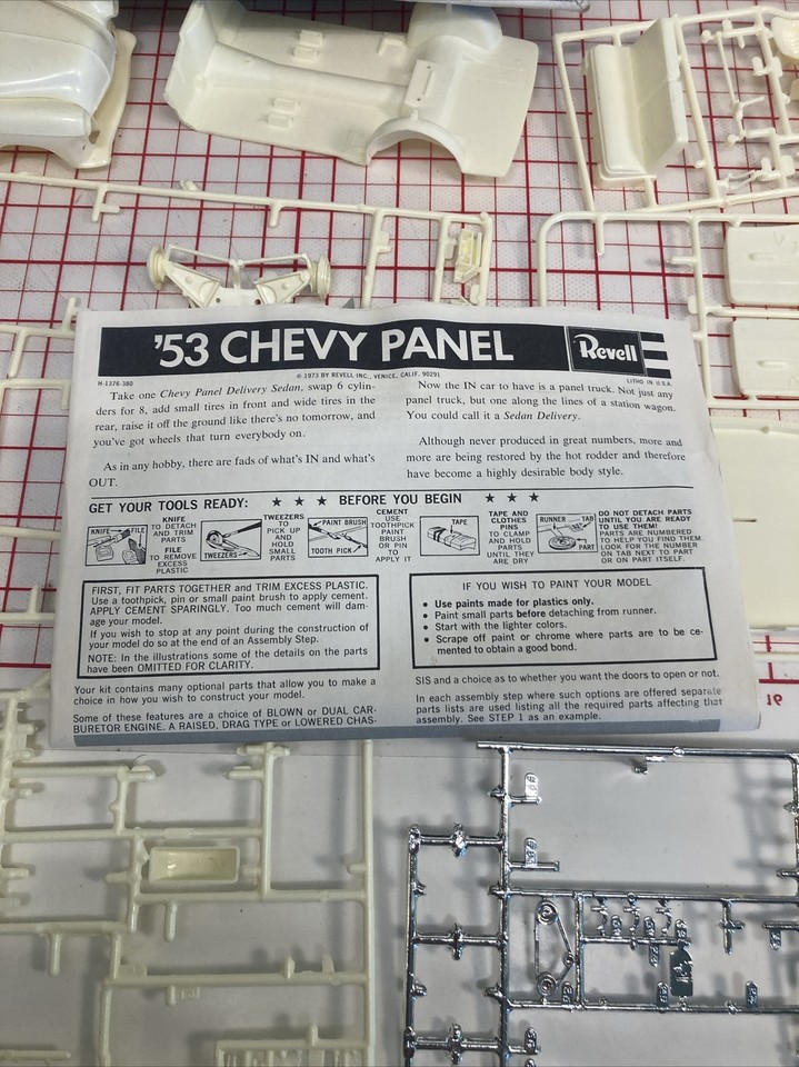 Revell '53 Chevy Panel Truck Stars And Stripes, Rare Edelbrock Special ...