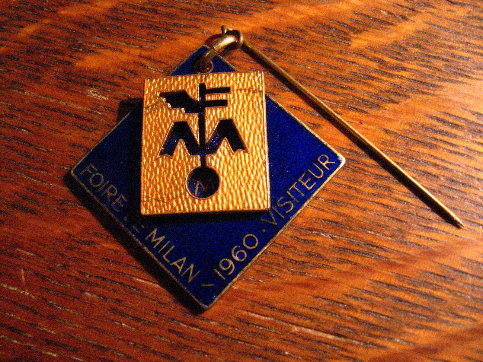Foire De Milan 1960 Lapel Pin - Vintage Cloisonne Bertoni Milano Italy ...