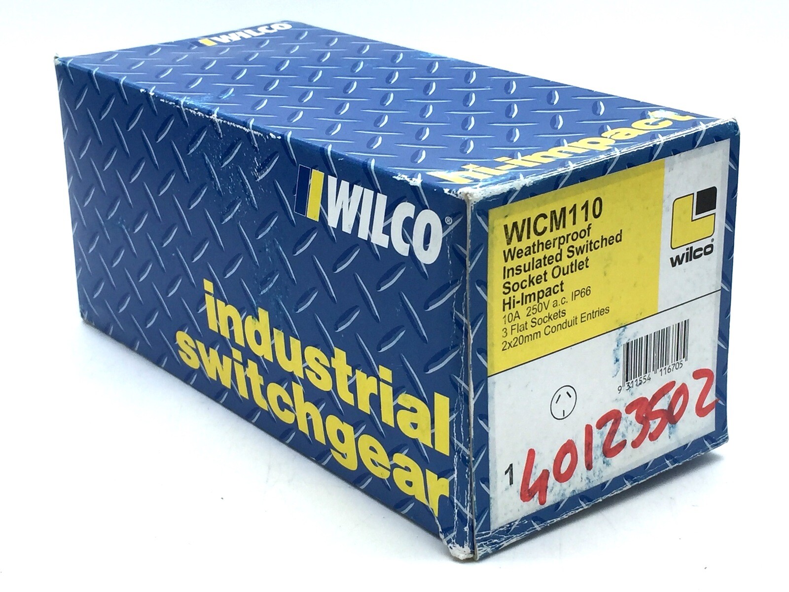 Wilco WICM110 Insulated Socket Outlet Weatherproof 3 Flat Sockets ...
