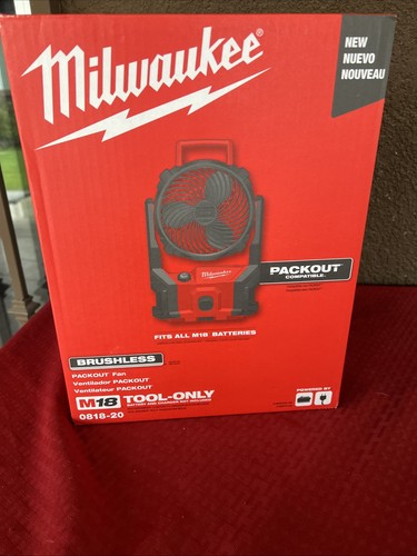 Milwaukee 0818-20 M18 18V Brushless PACKOUT Fan - Bare Tool - Brand New ...