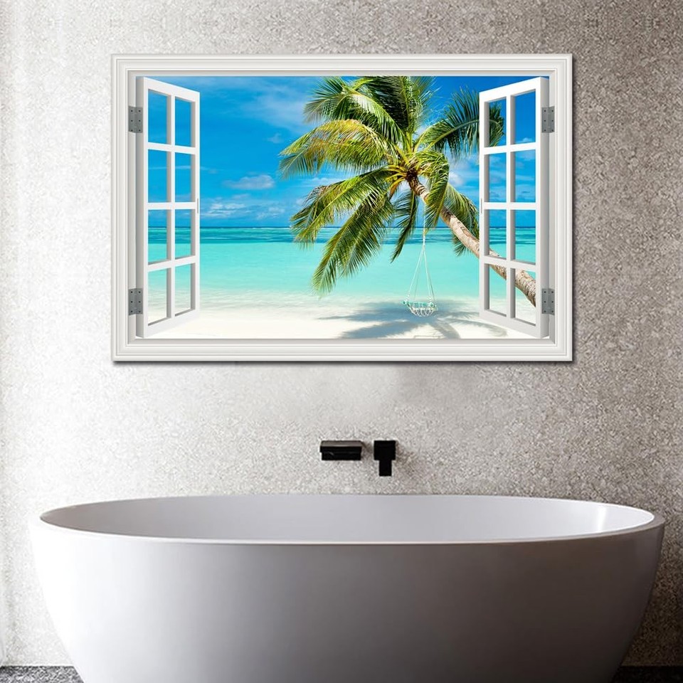 Ocean Wall Art Pictures for Beach Canvas Painting for Living Room Fake ...