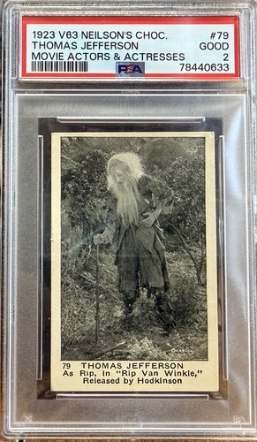 1923 V63 Neilsons Choclate Movie Actors THOMAS JEFFERSON #79 PSA 2 Good ...