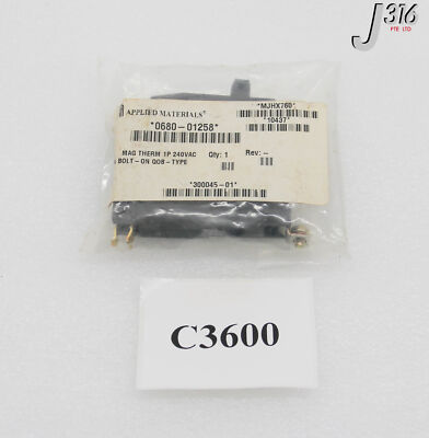 C3600 APPLIED MATERIALS CB MAG THERM 1P 240VAC 10A BOLT-ON QOB-TYPE ...