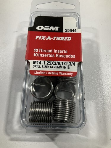 OEM Tools 25644 M14-1.25 Metric Fix-A-Thread Spark Plug Saver Inserts ...