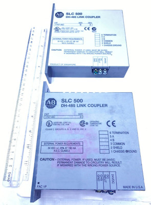 Allen Bradley Lot of 2 SLC500 DH-485 Link Coupler 1747-AIC Working | eBay