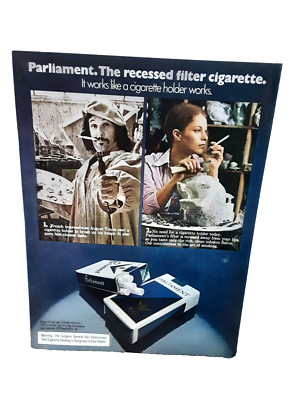1974 Parliament Cigarettes Recessed Filter Like Holder Original Print ...