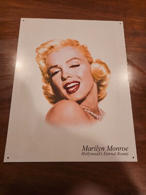 MARILYN MONROE Tin Metal Sign Picture - Hollywood’s Eternal Beauty ...