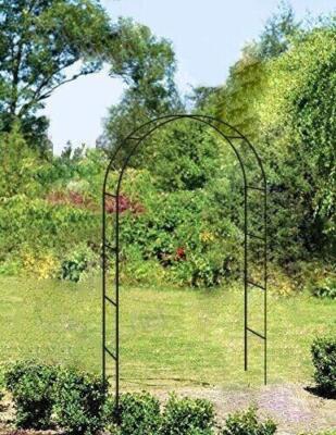 2.4M Garden Arch Trellis Metal Tubular Frame Climbing Arbour Arch Plant ...