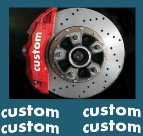 HIGH TEMP CUSTOM BRAKE CALIPER DECAL STICKER SET X4 FOR HSV AUDI FORD ...