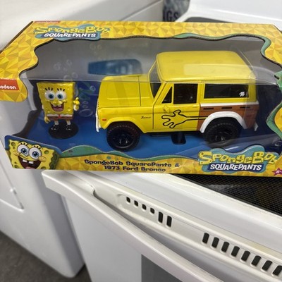 1/24 Jada SpongeBob SquarePants 1973 Ford Bronco with Figure Yellow ...