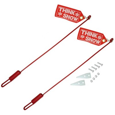 Red Flag Snow Plow Blade Guide Markers "Think Snow" (Pair) | eBay