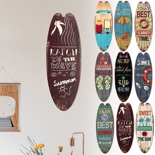 45cmx16cm Beach Style Signboard Surfboard Shape Sign Indoor Outdoor | eBay