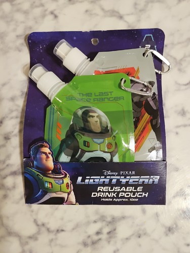 Disney's Pixar Buzz Lightyear Reusable Drink Pouch 10oz Space Ranger 2 ...