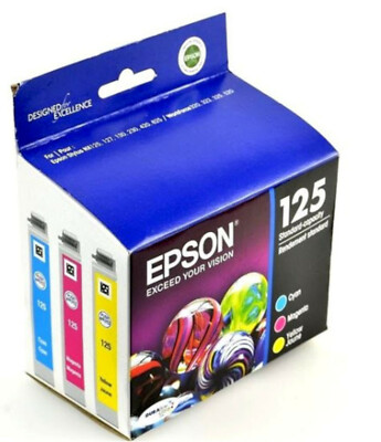NEW SEALED Epson 125 Standard capacity Color Multi-Pack CMY Ink ...