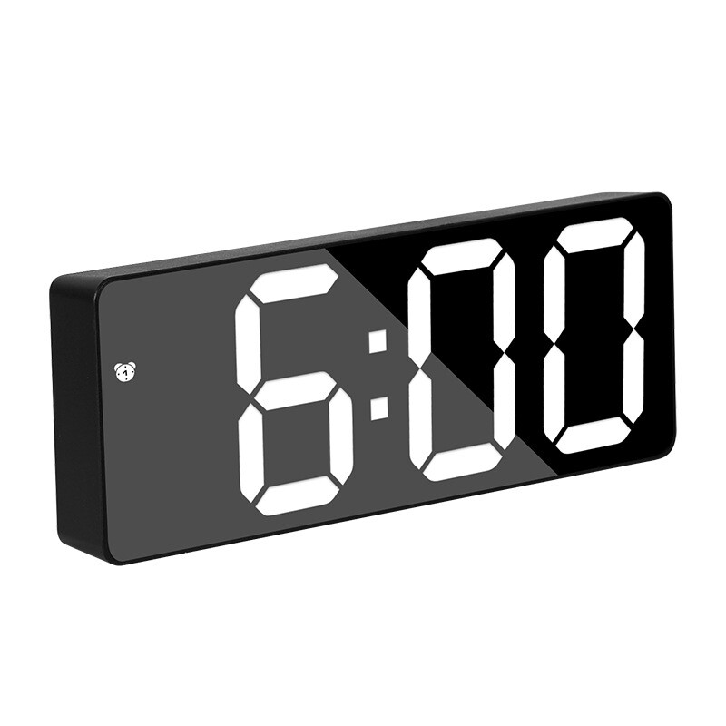 Alarm Clock Led Display Digital Mirror Alarm Clock Battery/Plug-In ...