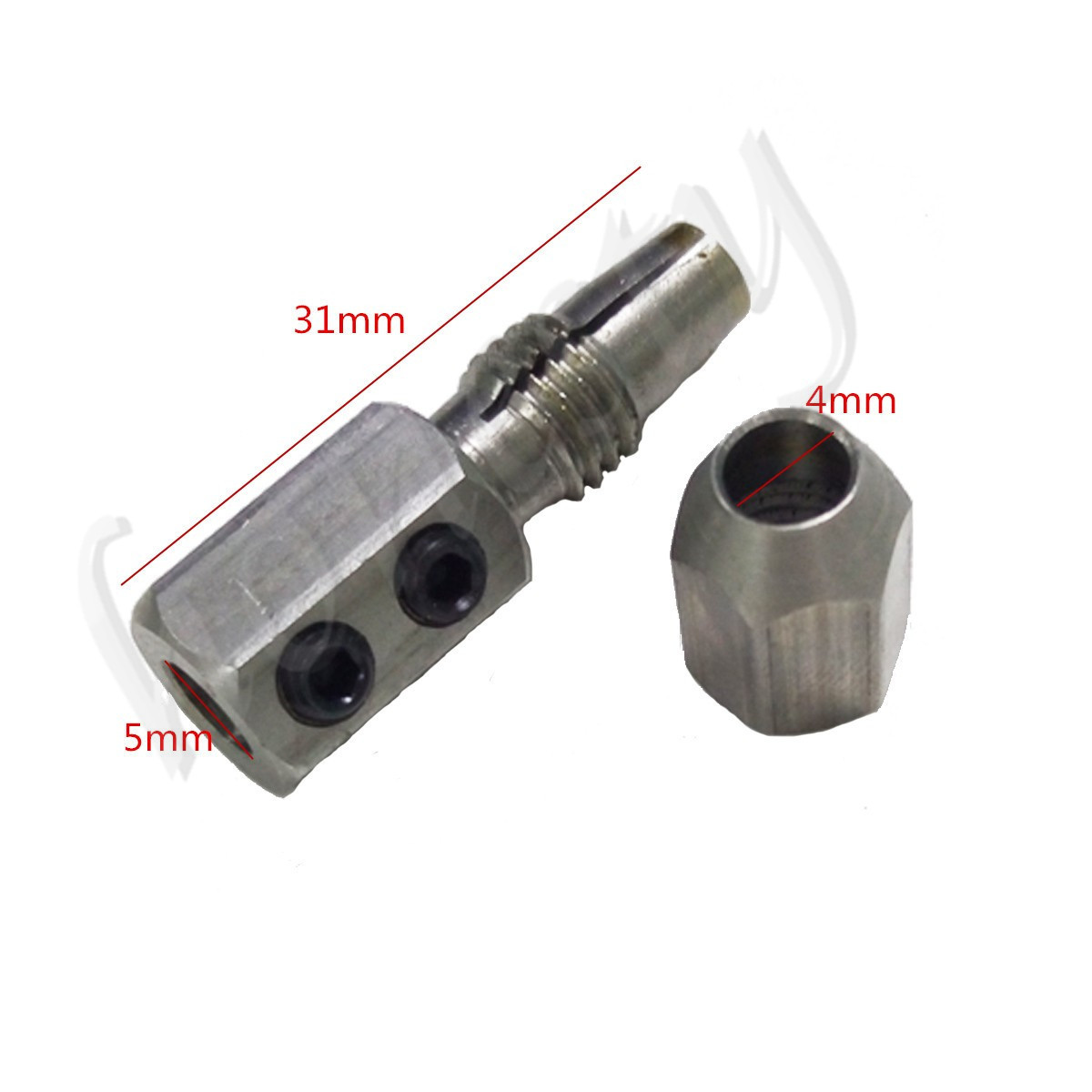 Stainless Collet Coupler For 3.18/4/5mm Motor Shaft 4/4.76mm Flex Cable ...
