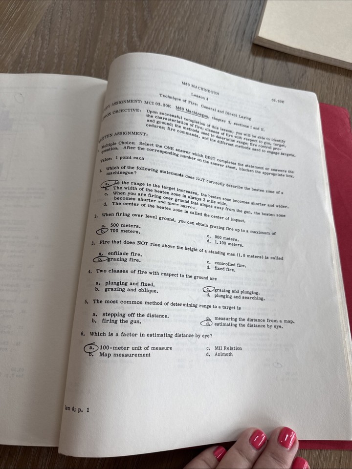 Tech Manuals M60 MACHINE GUN Marine & Army MCI 03.20k TM 9-1005-224-24 ...