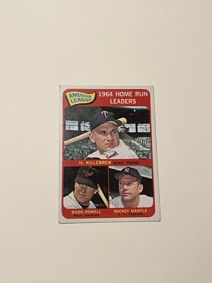 1965 Topps - League Leaders #3 Mickey Mantle, Harmon Killebrew, Boog ...
