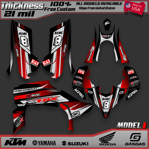 Yamaha YFZ 450R 450X Graphics decal kit stickers 2014 2016 2017 2018 ...