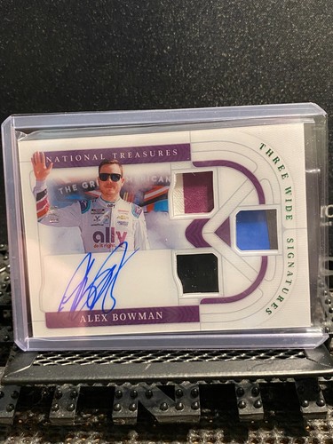 Alex Bowman 2022 National Treasure Three wide Signatures Green #3/3 ...