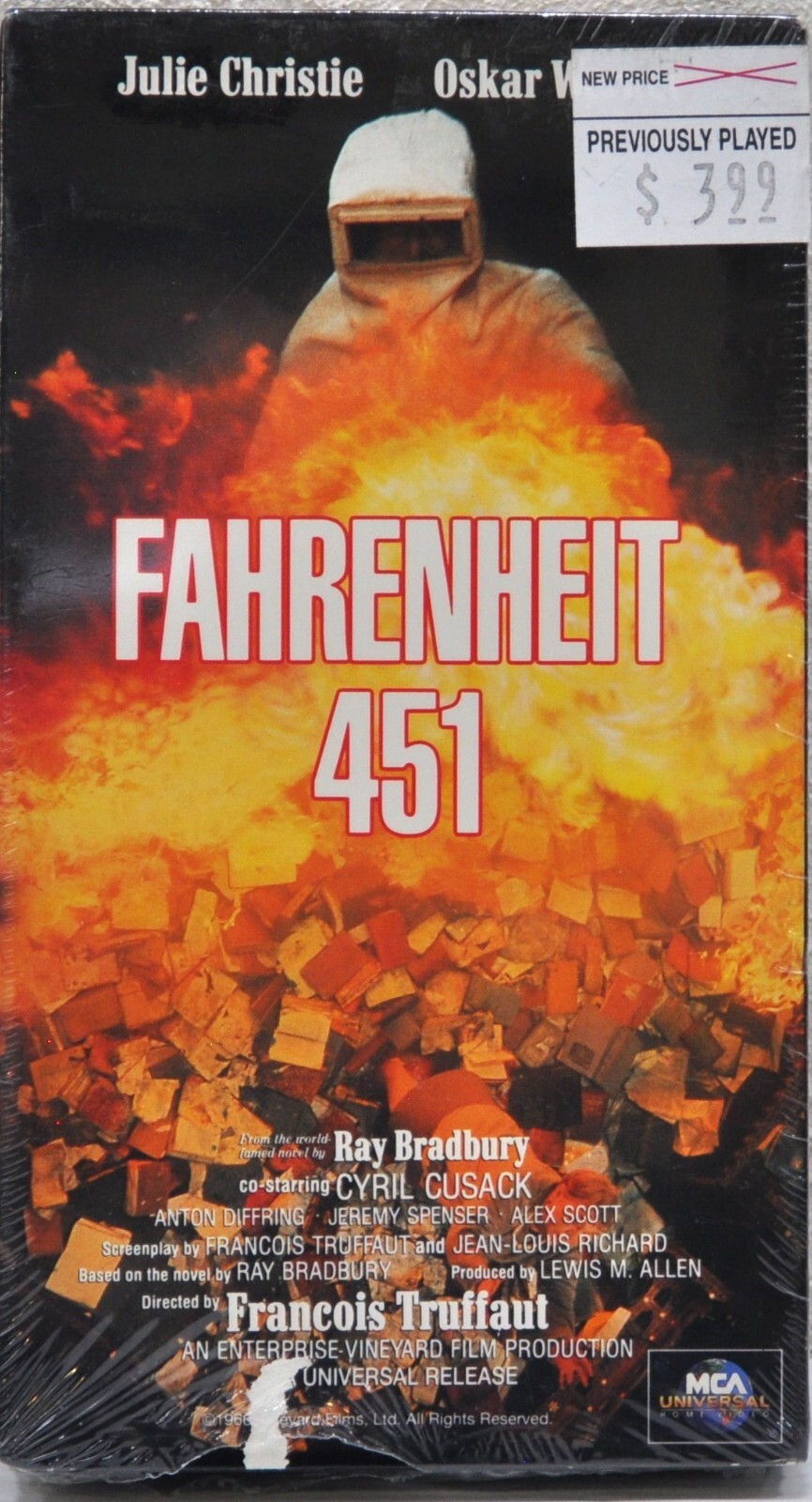 Fahrenheit 451 (VHS, 1996) Julie Christie Oskar Werner Shrink ...