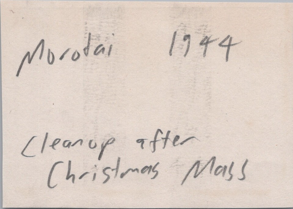 WW2 US Navy 84th NCB Seabees 1944 Cleanup Christmas Mass Morotai Photo ...