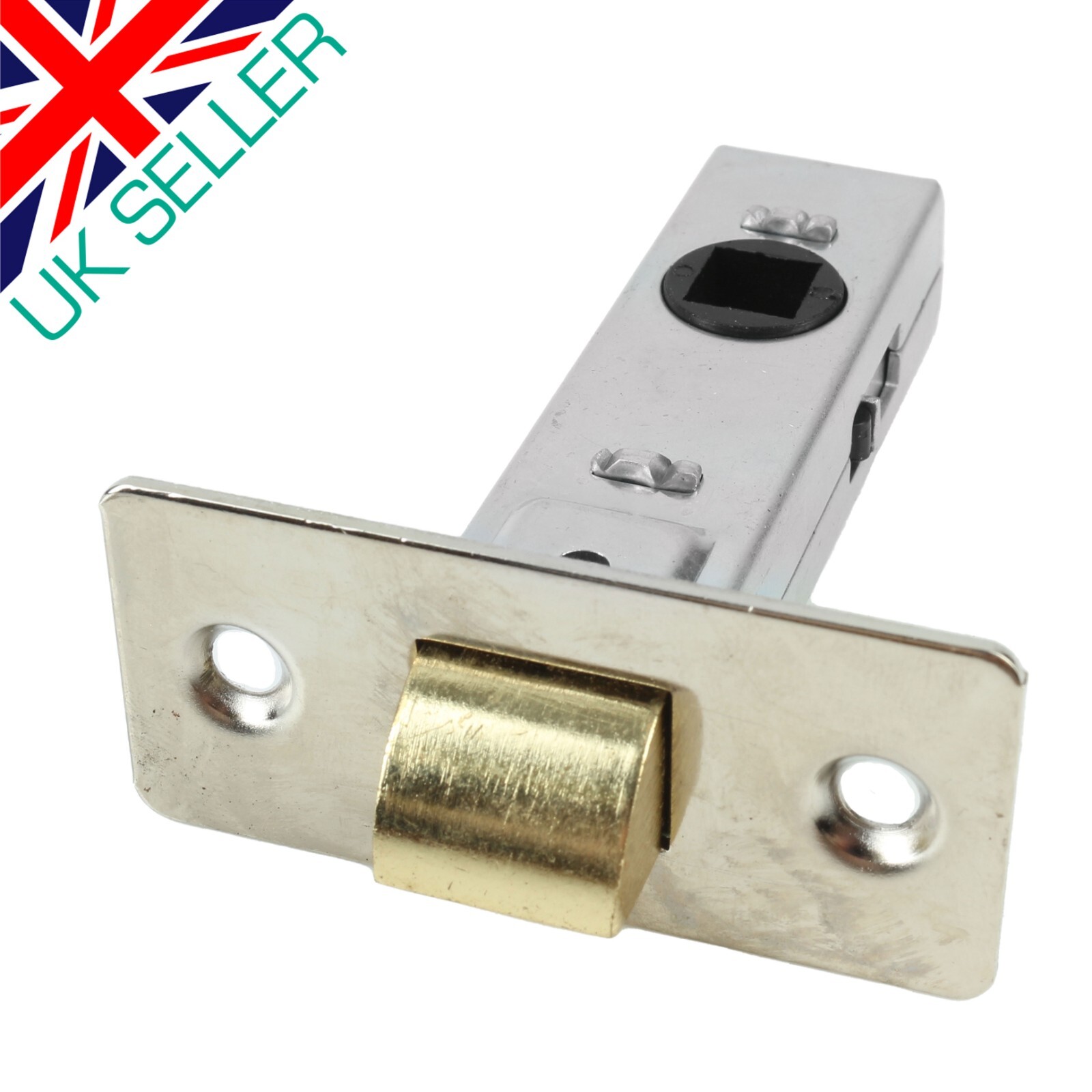 CHROME MORTICE TUBULAR LATCH 2.5" 63mm FIRE RATED Internal Door Catch ...