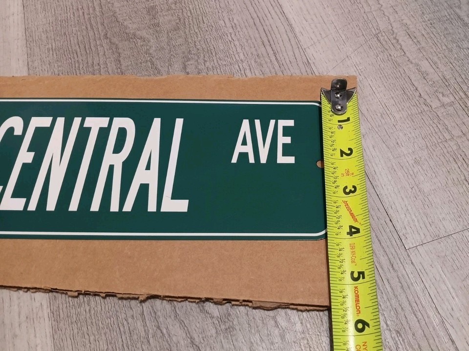 MOTORSPORTS CENTRAL AVE ROAD STREET SIGN BAKED ENAMEL ON STEEL CUSTOM ...