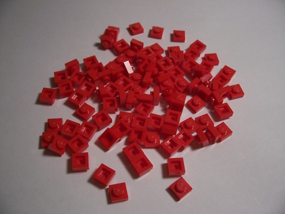 LEGO - 1x1 RED PLATES - (100 pieces) - BRAND NEW! | eBay