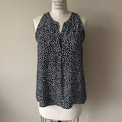 Lila Rose ladies sleeveless blouse Flowy Heart Print print Size Medium ...