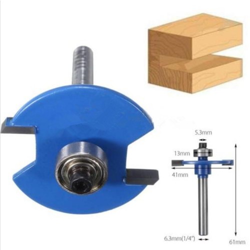1/4'' Shank Biscuit Cutter Router Bit Bearing Woodworking Tool Joiner ...