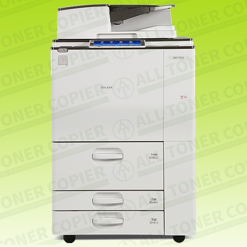 Ricoh Aficio MP 7503 Laser Mono BW Printer Copier Scan Duplex 75PPM A3 ...