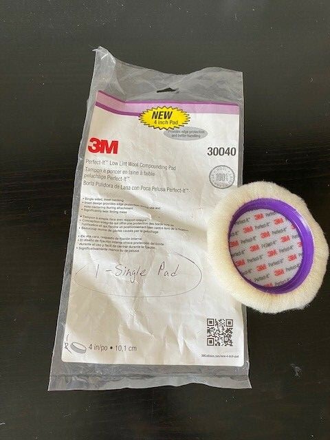 3M 30040 Perfect-It 4" Wool Low Lint Compounding Pad (1 Single Pad) | eBay
