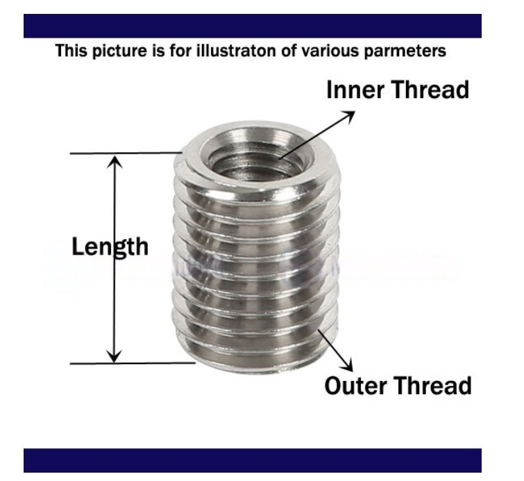 Thread Reducer Fitting Male M16 M16x1.5 Female M14 M14x1.5 Pipe Adapter ...