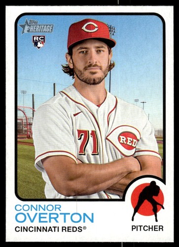 2022 Topps Heritage High Number Connor Overton Rookie Cincinnati Reds ...