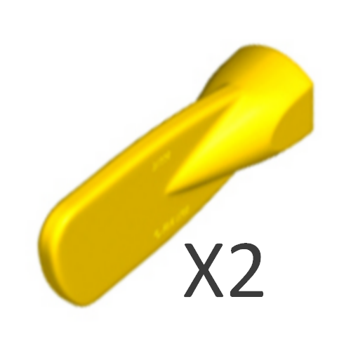 LEGO 31990 X2 YELLOW Minifigure, Utensil Oar / Paddle Head | eBay