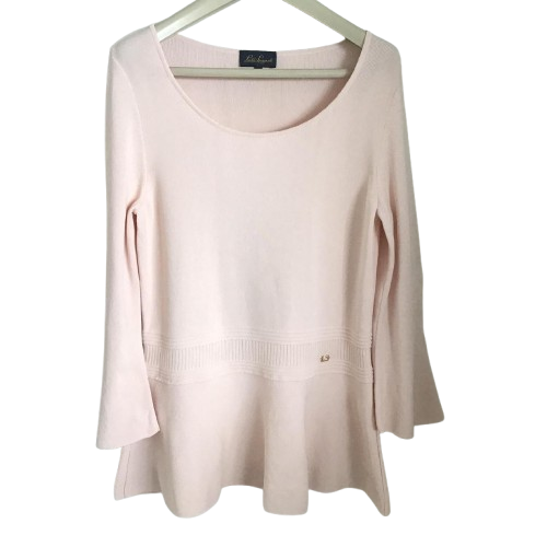 Luisa Spagnoli Pale Peach Bell Sleeve Gold Logo Top/Medium/Weddings ...