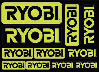 Ryobi stickers Medium size set Ryobi decals, stickers graphics decals ...