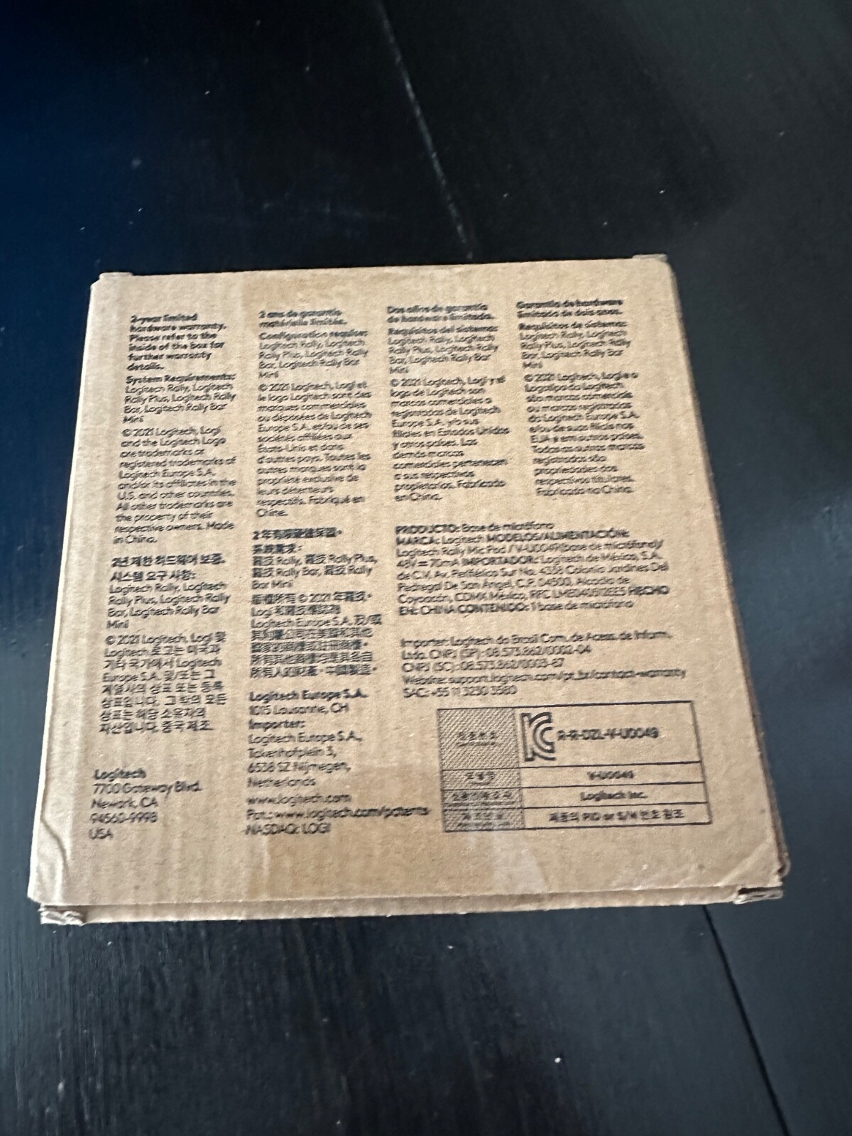 Brand-New, Logitech Rally Mic Pod Wired Modular Microphone 989-000430 Black