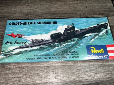NEW SEALED VINTAGE REVELL H-308 USS NAUTILUS GUIDED MISSILE SUBMARINE ...