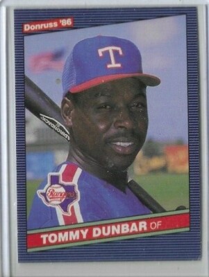 1986 Donruss #221 Tommy Dunbar Texas Rangers | eBay