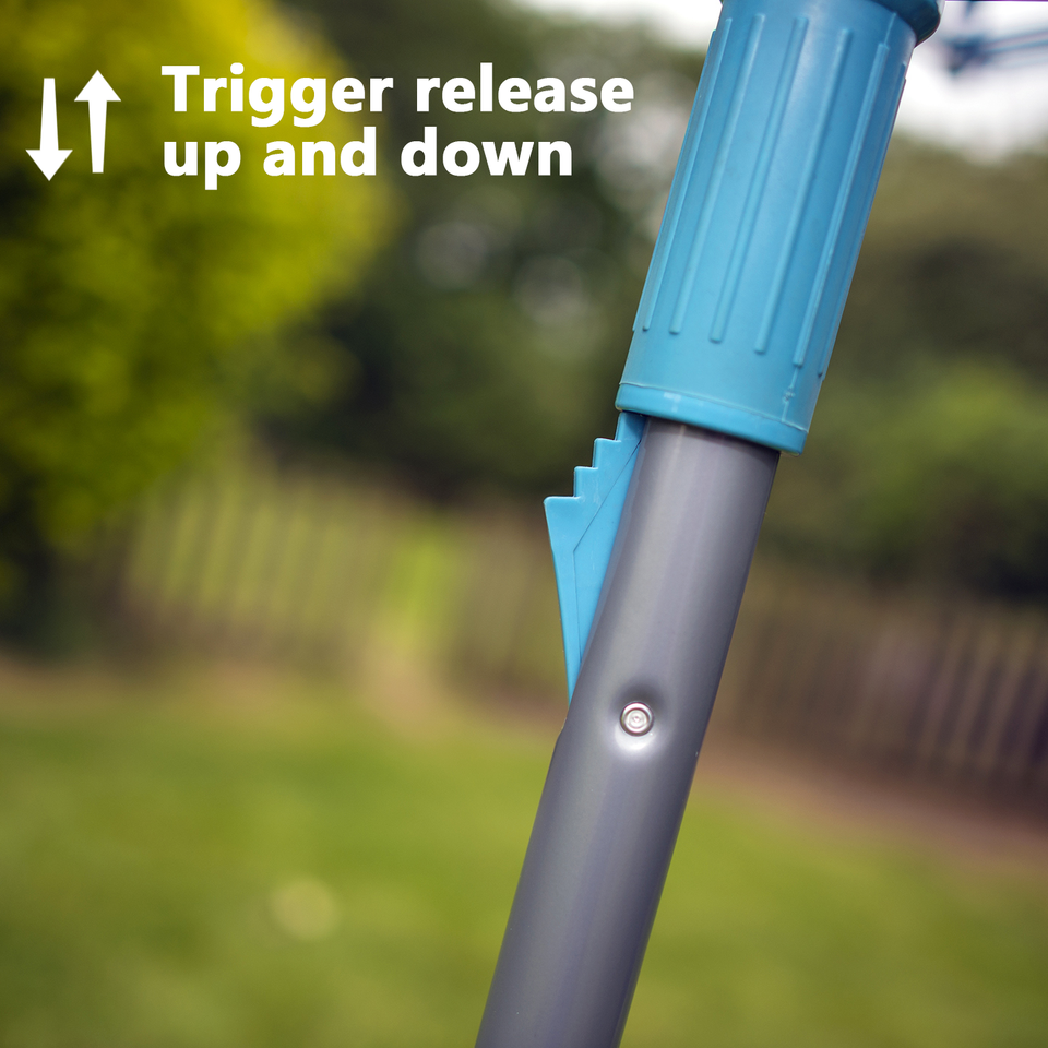 ROTARY AIRER 4 ARM 50M OUTDOOR CLOTHES GARDEN WASHING LINE DRYER SPIKE ...