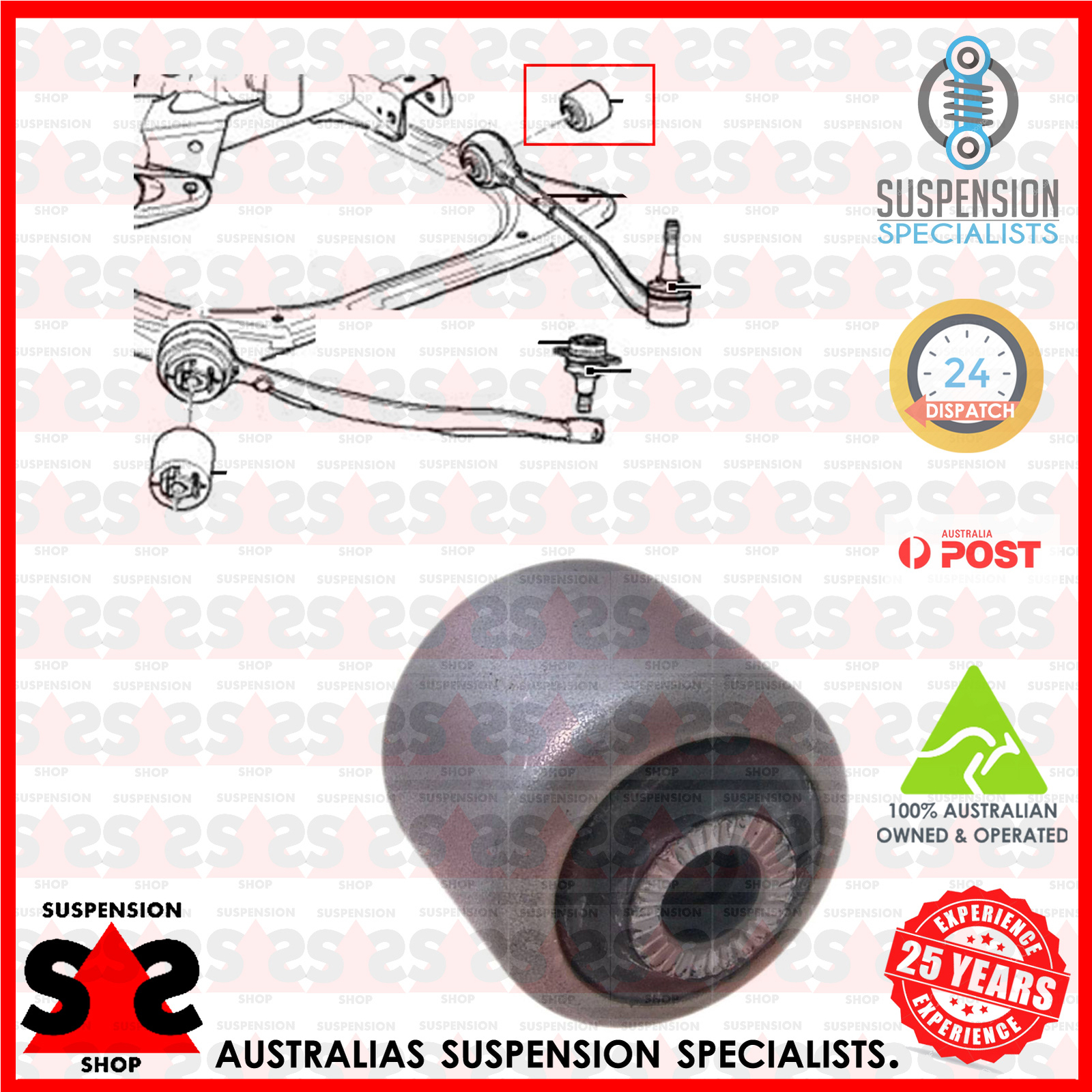 Front Mounting, Control/Trailing Arm Suit BMW 5 (E34) 525 i 24V 5 (E34 ...