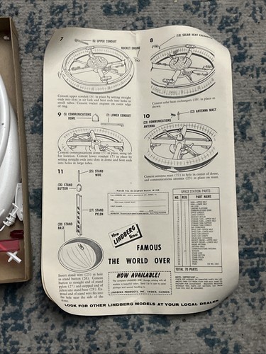 1958 U.S. Space Station Model - The Lindberg Line New, AS IS READ ...