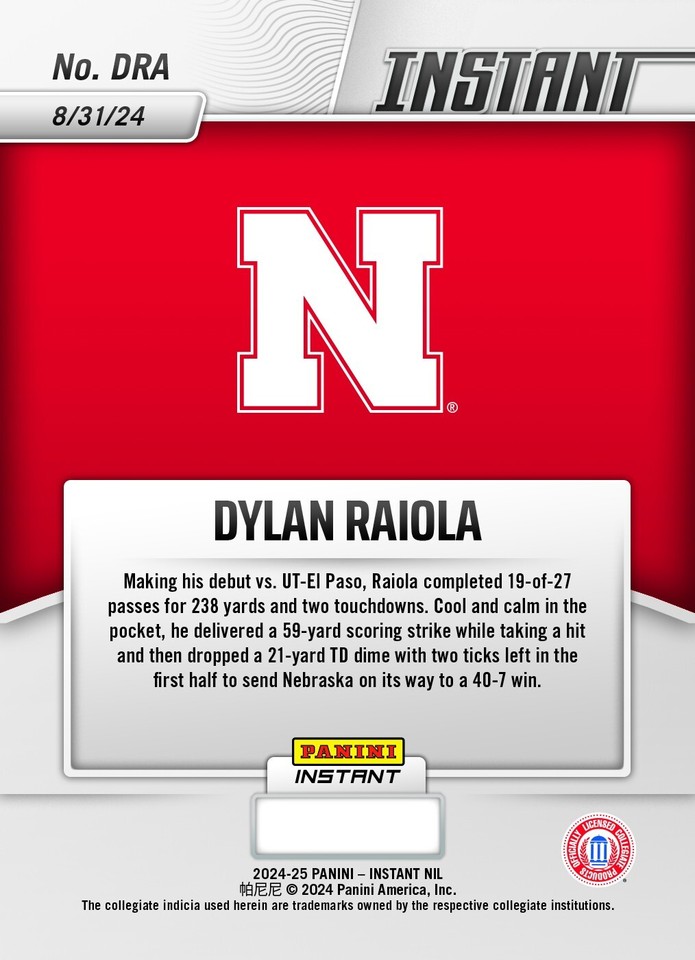 Presale PSA 10 DYLAN RAIOLA RC Rookie Card 2024 Panini Instant #DRA ...